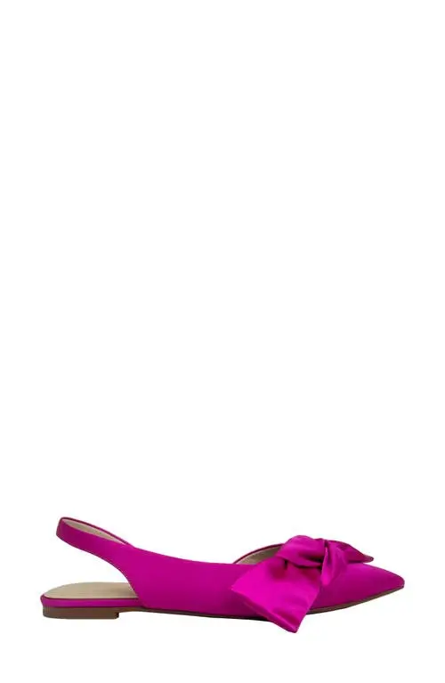 Yosi Samra Violet Pointed Toe Slingback Flat - Fuchsia