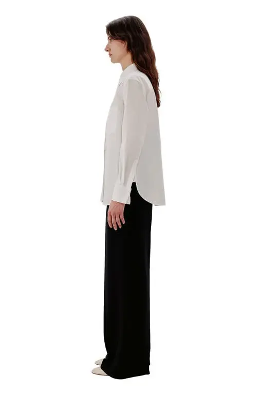 Another Tomorrow Organic Cotton Button-up Shirt