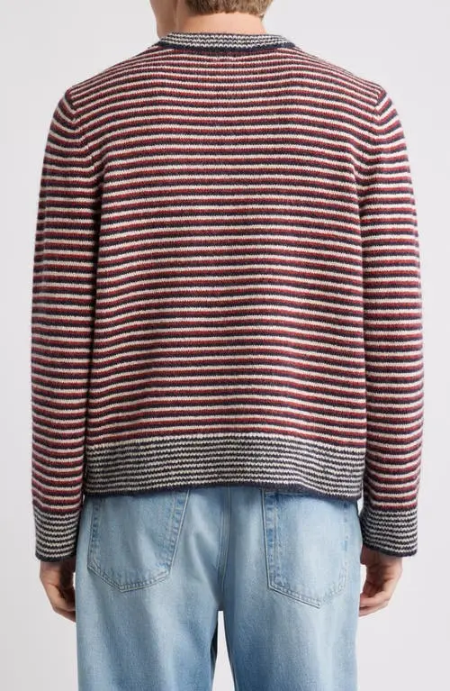 BDG URBAN OUTFITTERS Micro Stripe Pullover Sweater - Red Stripe