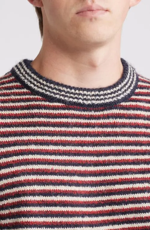 BDG URBAN OUTFITTERS Micro Stripe Pullover Sweater - Red Stripe