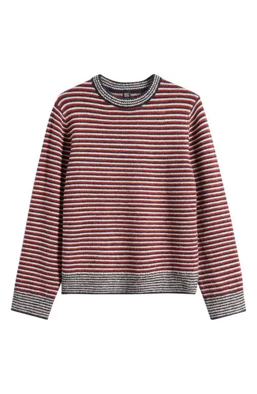 BDG URBAN OUTFITTERS Micro Stripe Pullover Sweater - Red Stripe