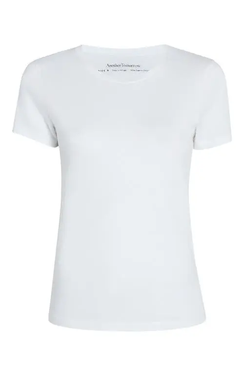 Another Tomorrow Crew Neck T-shirt - White