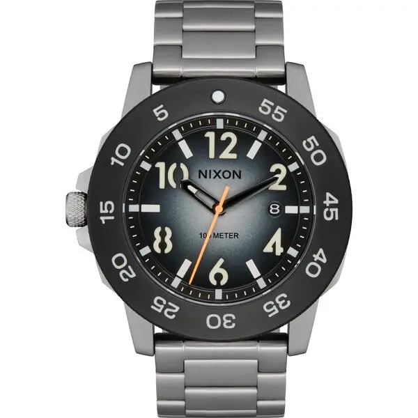 Nixon Smyth 44 Bracelet Watch - Silver /tunnel Black Ombre