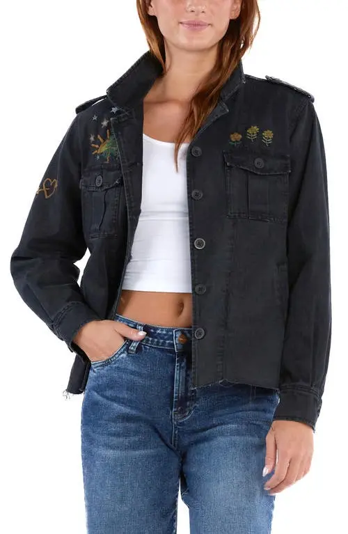 BILLY T Tree Power Embroidered Jacket - Almost Black