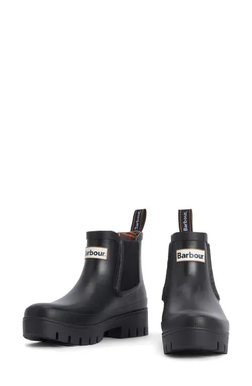 Barbour Halton Waterproof Chelsea Rain Boot - Black