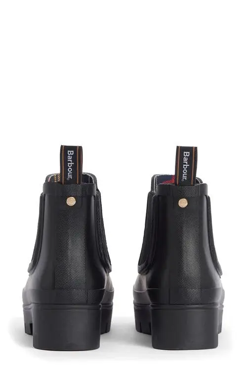 Barbour Halton Waterproof Chelsea Rain Boot - Black