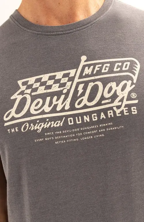 DEVIL-DOG DUNGAREES Morph Flag Graphic T-shirt - Med Grey