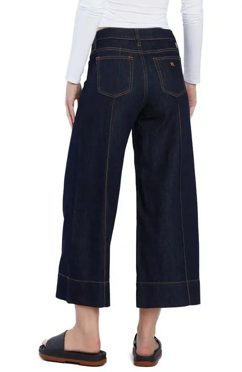WASH LAB DENIM Isla High-waist Crop Wide-leg Jeans