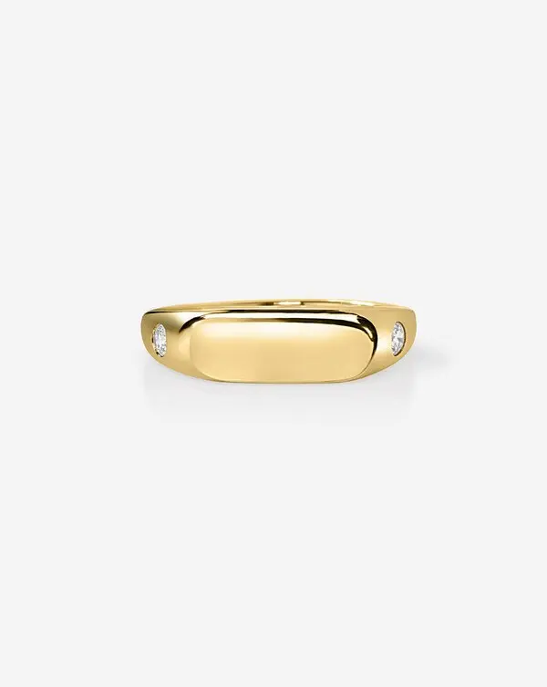 Ring Concierge Duo Diamond Signet Ring - One-color