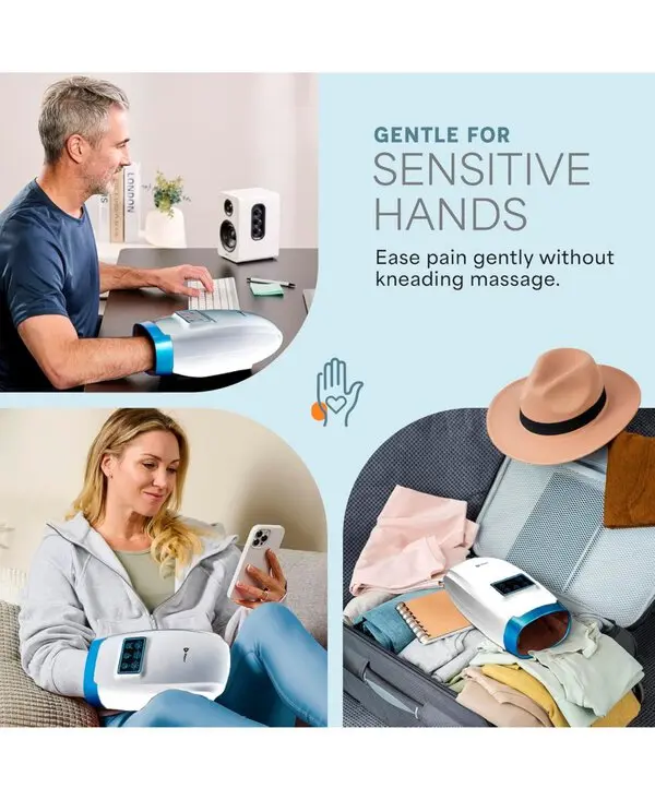 LIFEPRO Hand Massager For Arthritis And Carpal Tunnel Relief - White