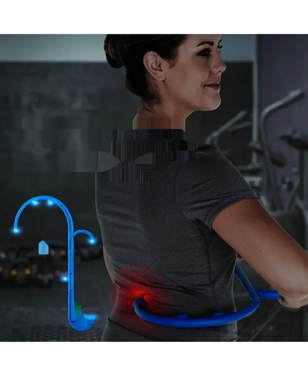 LIBA Back And Neck Massager Trigger Point Massage Tools For Pain Relief And Self Massage Hook Therapy Handheld Back Neck Shoulder Massager - Black