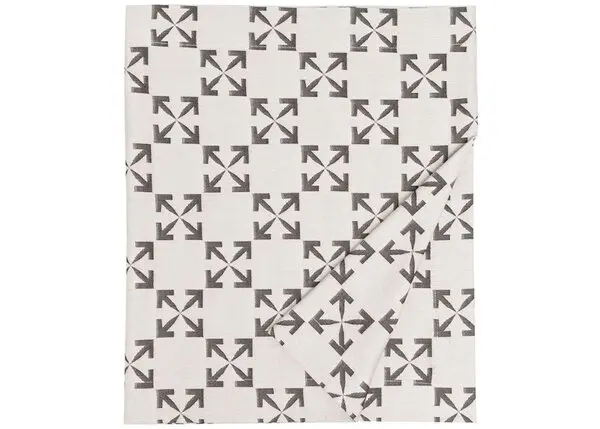 Off-White Arrows Pattern Table Runner - White/grey