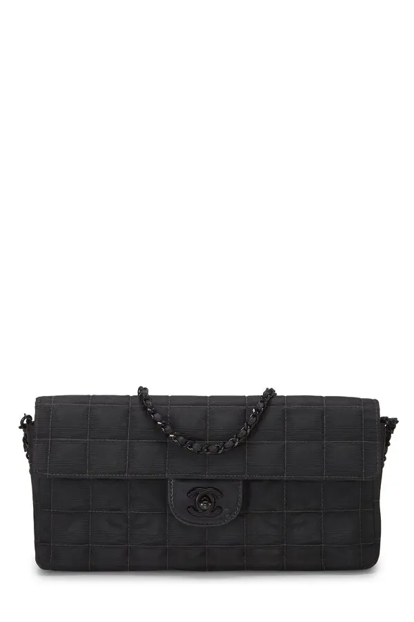 Chanel Travel Line East/west Flap Bag - Black