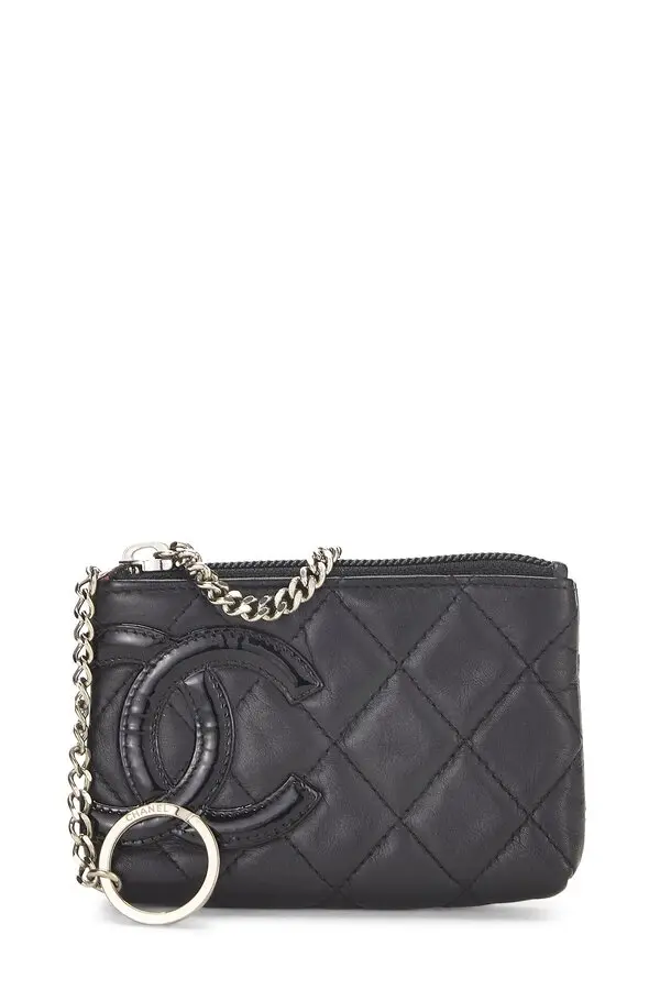Chanel Quilted Calfskin Cambon Key Pouch