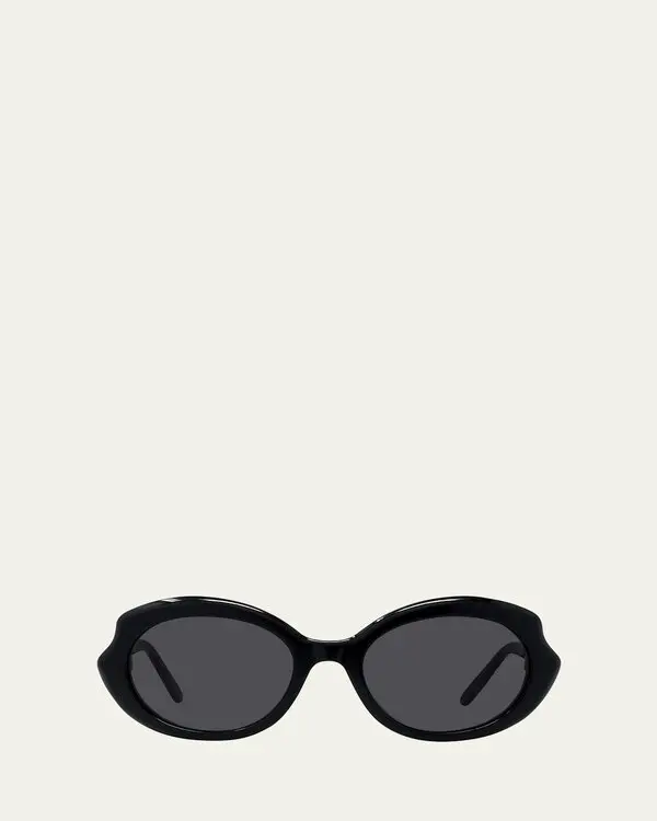 Loewe Round Frame Sunglasses - Shiny Black