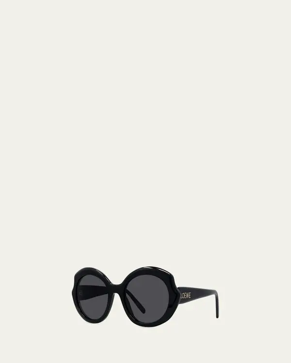 Loewe Round Frame Sunglasses - Shiny Black