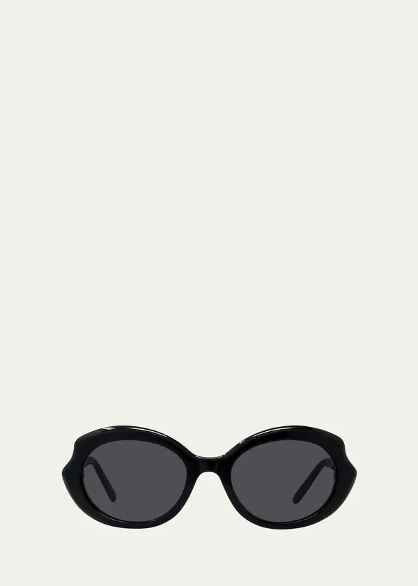 Loewe Round Frame Sunglasses - Shiny Black