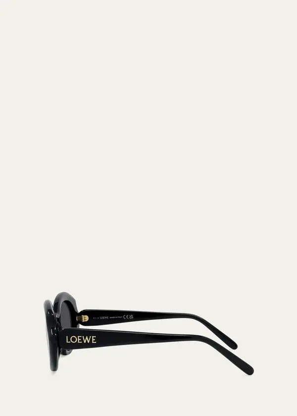Loewe Round Frame Sunglasses - Shiny Black