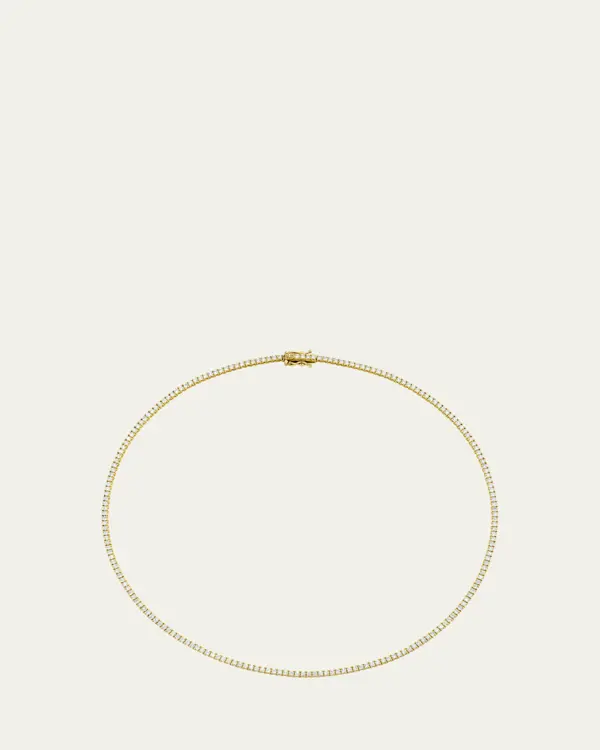 SYDNEY EVAN 14k Yellow Diamond Tennis Necklace - Gold