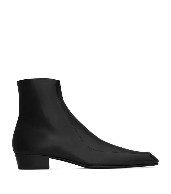 Saint Laurent Leather Hitch Ankle Boots