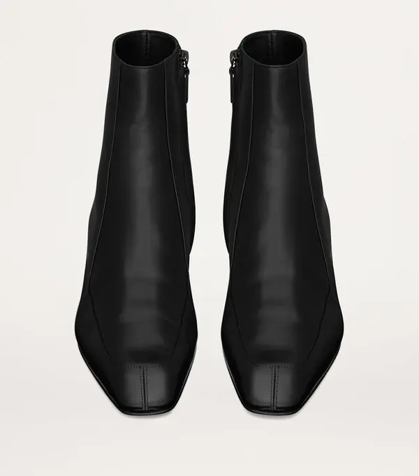 Saint Laurent Leather Hitch Ankle Boots