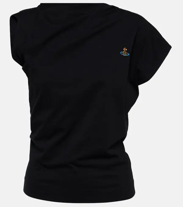 VIVIENNE WESTWOOD Asymmetric Cotton Top - Black