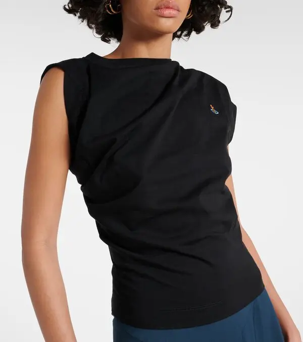 VIVIENNE WESTWOOD Asymmetric Cotton Top - Black