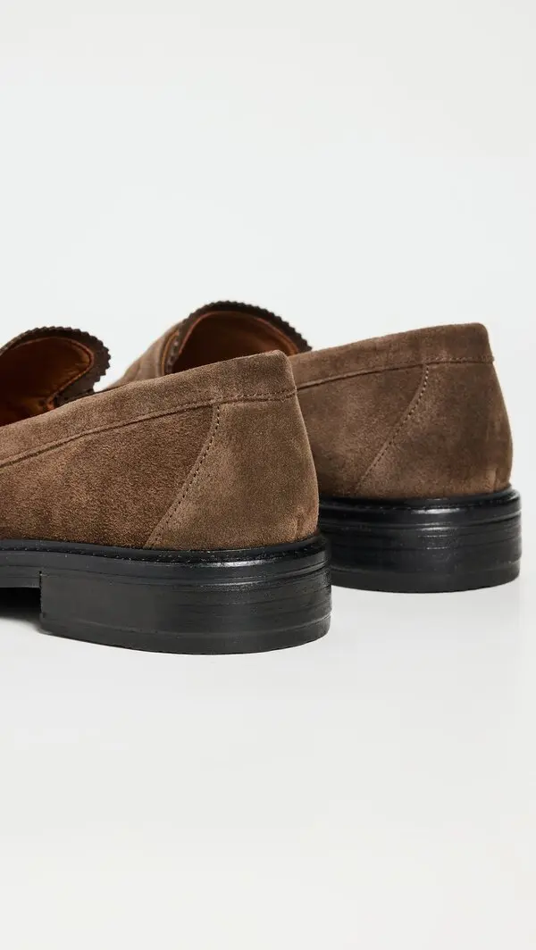 Shoe The Bear Brown Suede Leather Penny Loafer Shoes Mens US Size 11 Cosmos Leather Loafer - Khaki main image 4