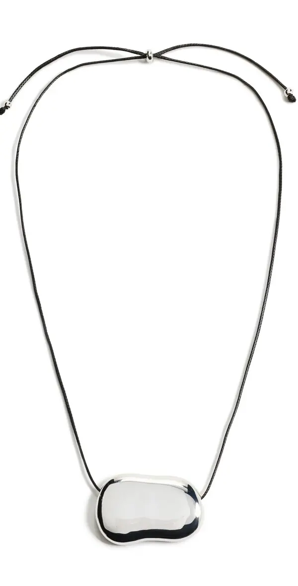 HEAVEN MAYHEM Julia Silver Necklace - Silver/black