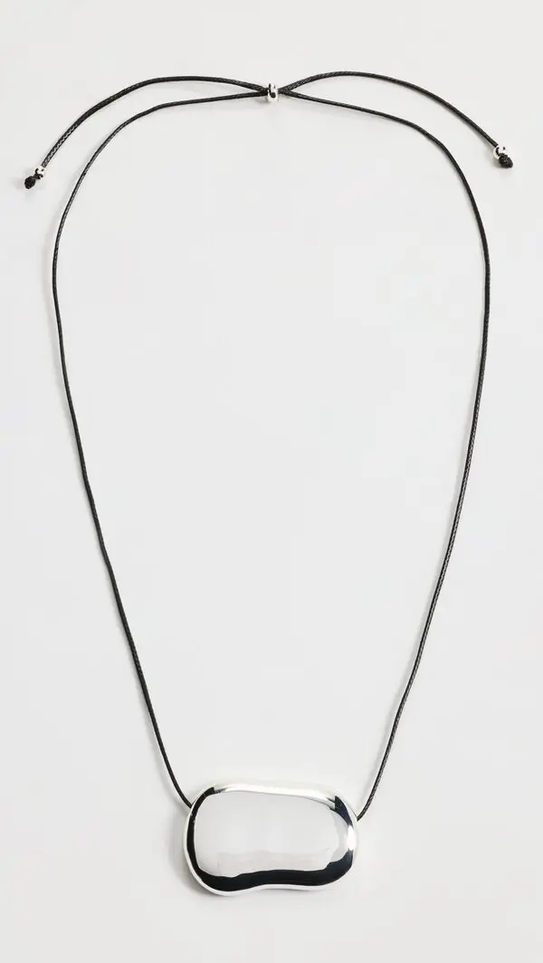 HEAVEN MAYHEM Julia Silver Necklace - Silver/black