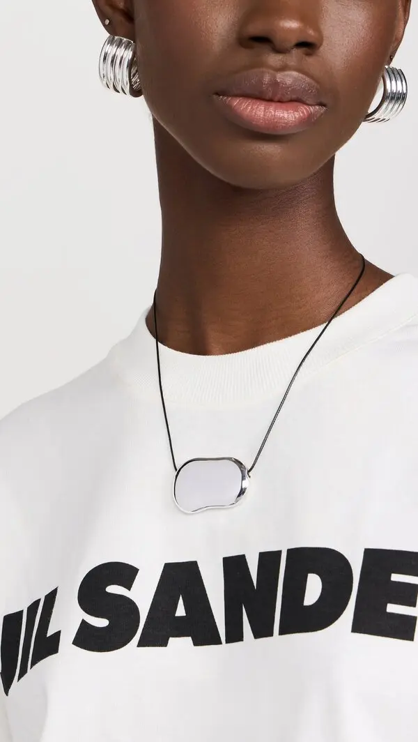 HEAVEN MAYHEM Julia Silver Necklace - Silver/black