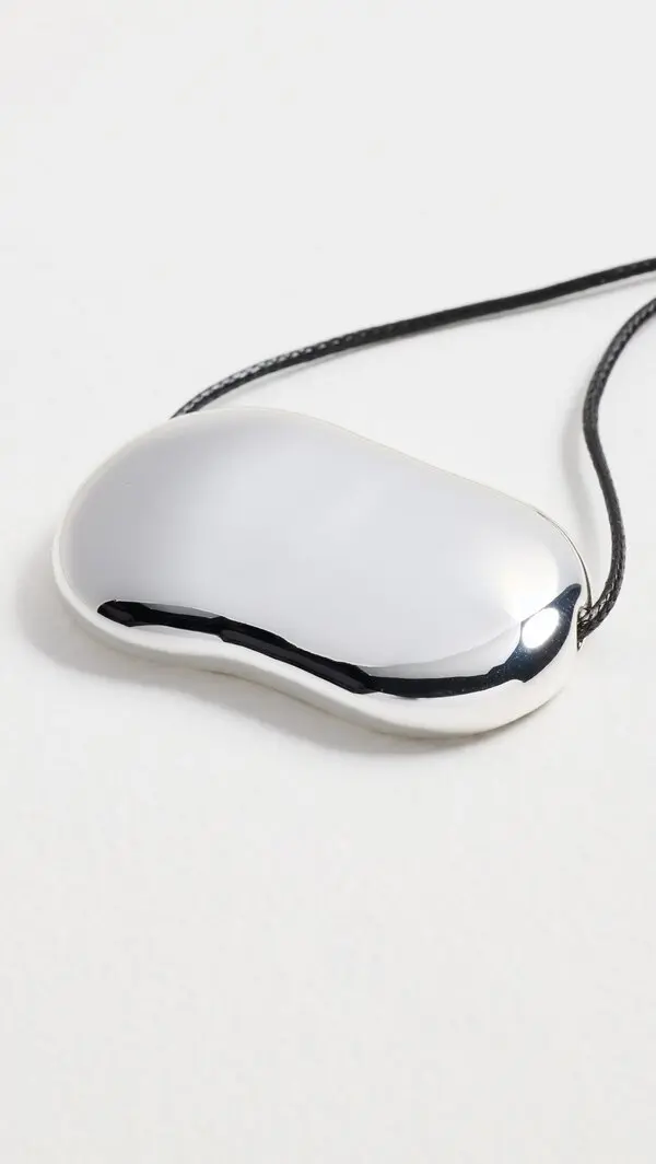 HEAVEN MAYHEM Julia Silver Necklace - Silver/black