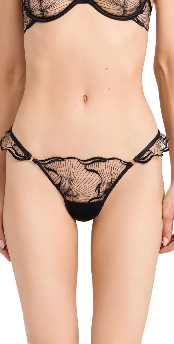 Bluebella Marabel Briefs - Black/sheer