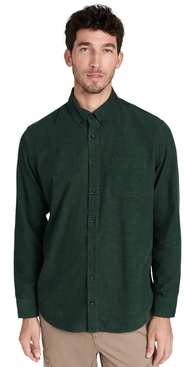 Taylor Stitch Corduroy Jack Shirt - Pine Heathered
