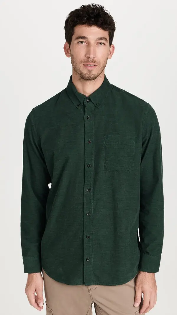 Taylor Stitch Corduroy Jack Shirt - Pine Heathered