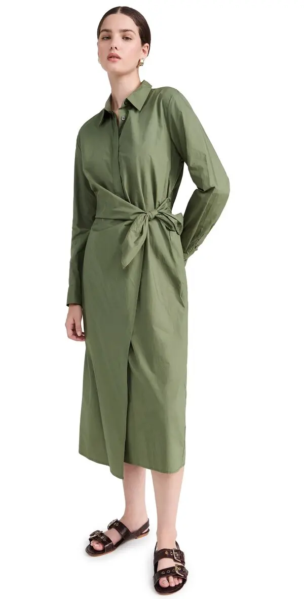 Xirena Mccallister Shirt Dress In Army Green - 75% Off | Editorialist