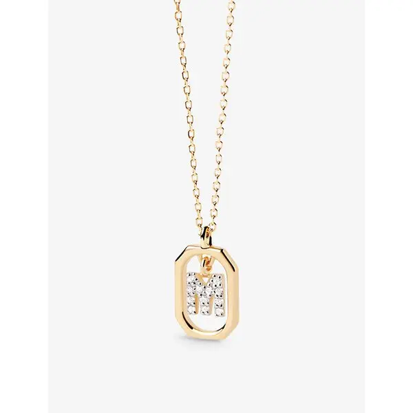 PDPAOLA Letter M Mini Pendant Necklace - Gold