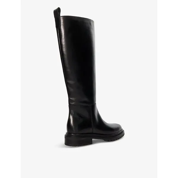 DUNE Tilings Flat Knee-high Leather Boots
