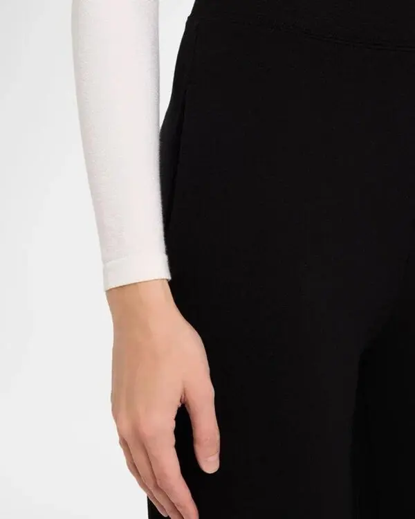 Majestic Filatures Wide-leg French Terry Pants - Black