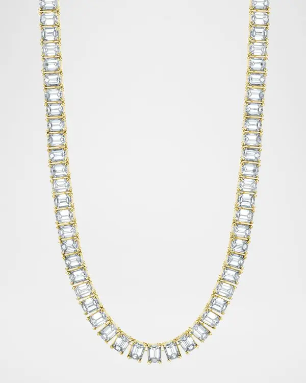 Neiman Marcus 18k Gold Diamond Tennis Necklace - Yellow Gold
