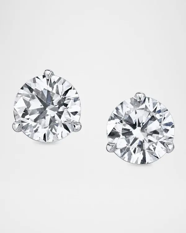 Neiman Marcus 18k 2.00 Tcw Diamond Stud Earrings - White Gold