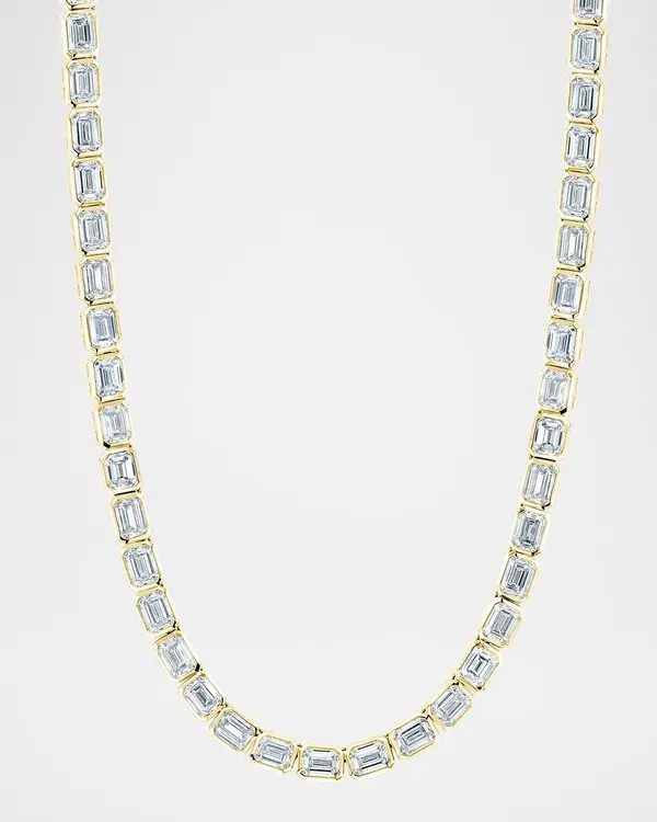 Neiman Marcus X Danielle Klein 18k Gold Emerald-cut Diamond Tennis Necklace - Yellow Gold
