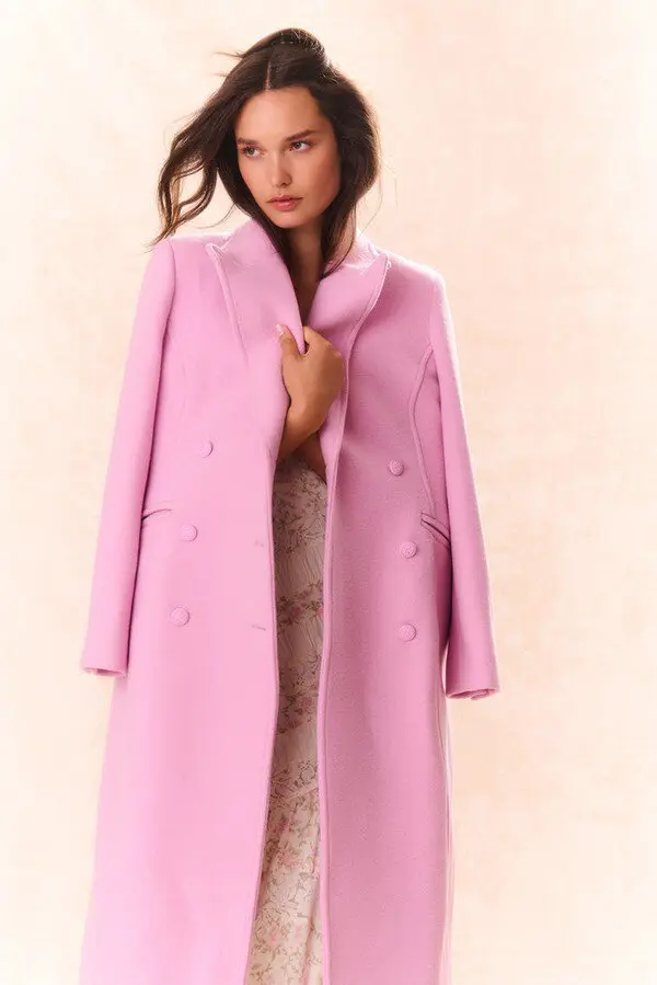 Wool Coat Pink Military Coat Military Coat Talbots