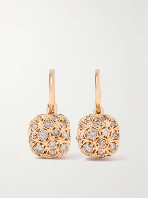 Pomellato Nudo Petit 18-karat Diamond Earrings - Gold