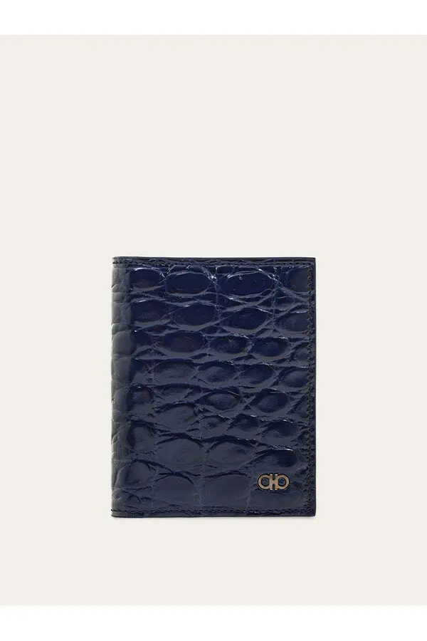 FERRAGAMO Gancini Credit Card Holder - Blue