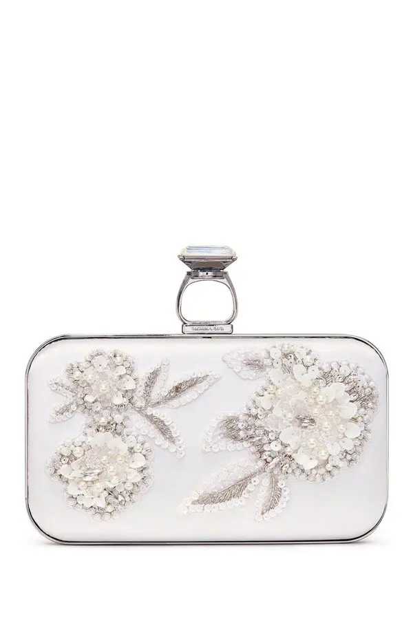 Sachin & Babi Embellished Clutch - White