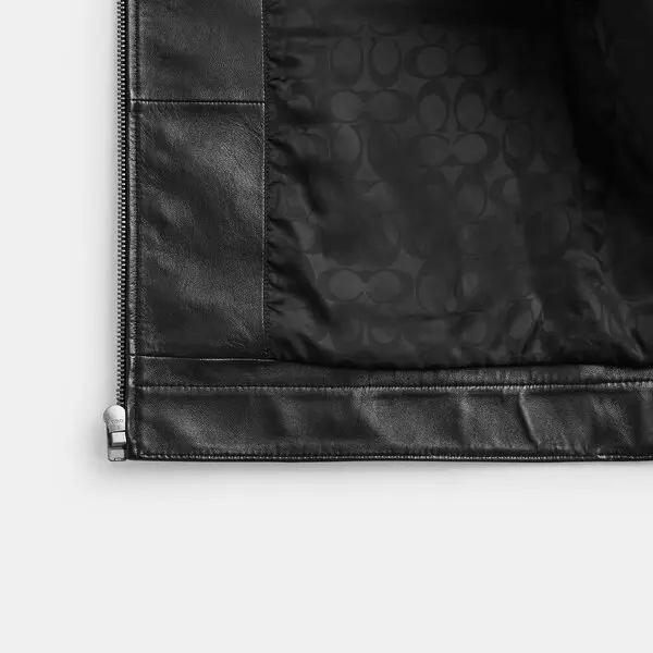 COACH Heritage C Lightweight Leather Jacket