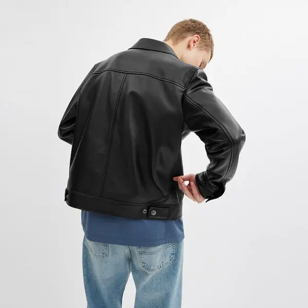 COACH Heritage C Lightweight Leather Jacket