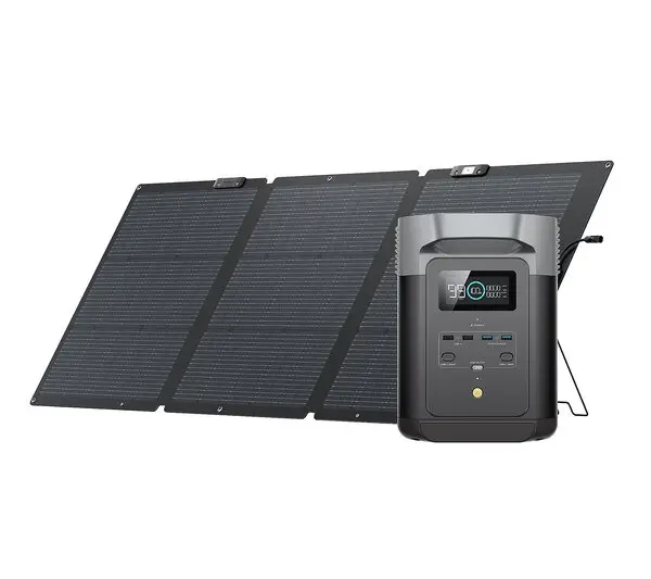 ECOFLOW Delta 2 1000wh Portable Power Station W/ 160w_solar - One-color