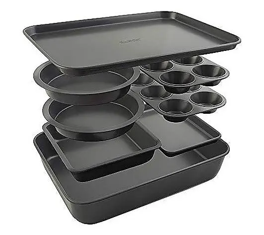 ELBEE HOME 8-piece Nonstick Space Saving Baking Pan Set
